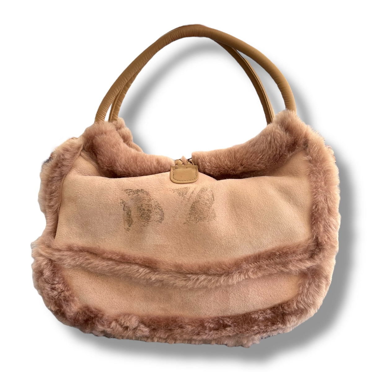 Vintage Suede & Shearling Shoulder Bag – Vintage Swag SA